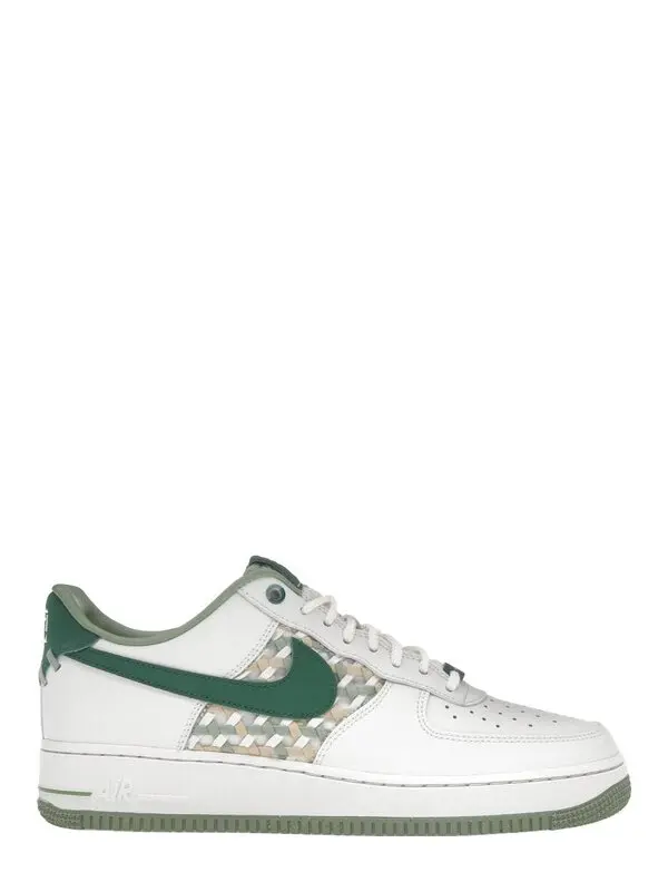 Nike Force 1 Low '07 Premium Sneakers With Woven Design - Sail/gorge Green/pistachio