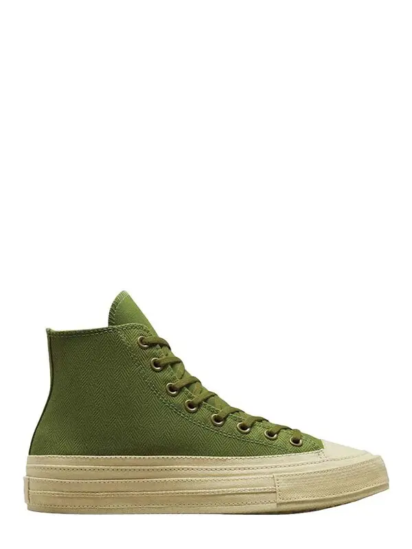 CONVERSE Chuck Taylor All Star 70 Hi Herringbone - Grassy/alligator Friend/oat Milk
