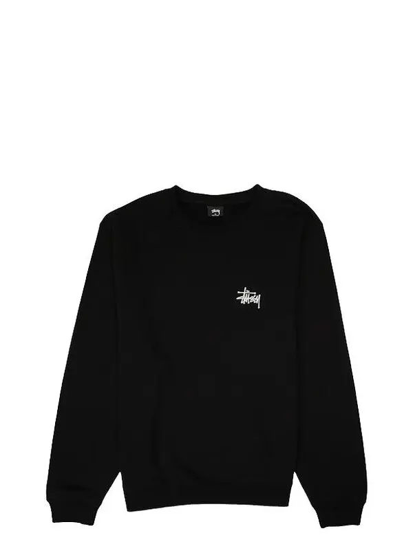 StÜssy Basic Crewneck Sweatshirt - Black