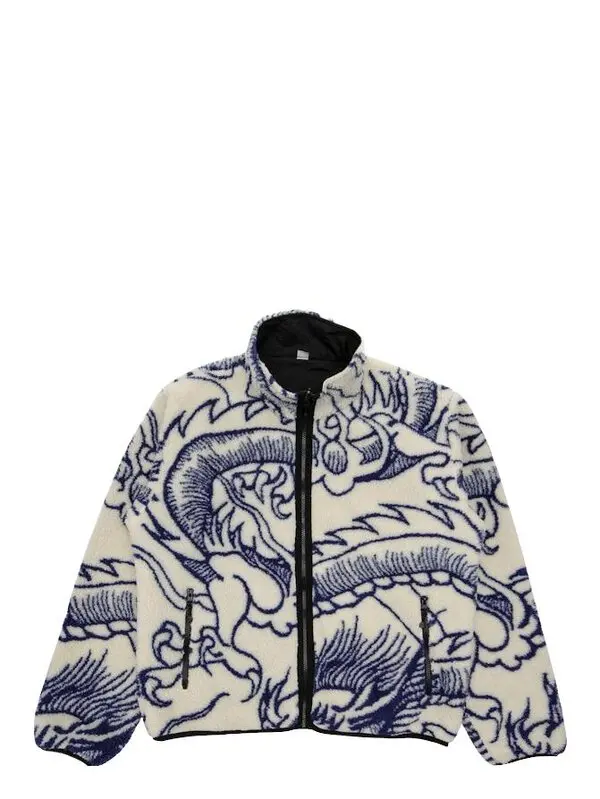 StÜssy Dragon Sherpa Reversible Jacket - Natural