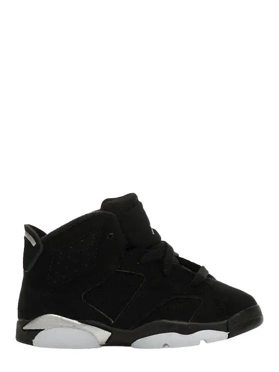 JORDAN 6 Retro Chrome Toddler Sneakers - Black/metallic Silver