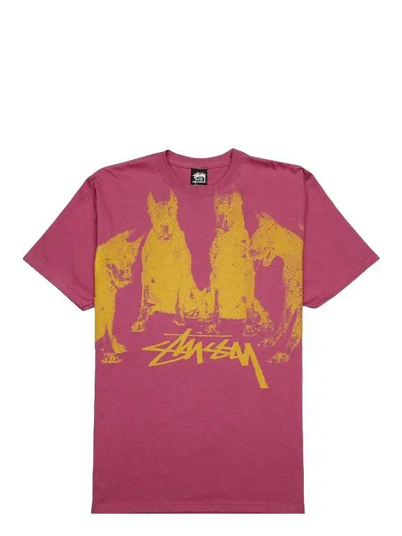 StÜssy Doberman Tee Shirt - Berry
