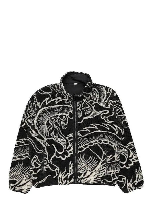 StÜssy Dragon Sherpa Jacket - Black