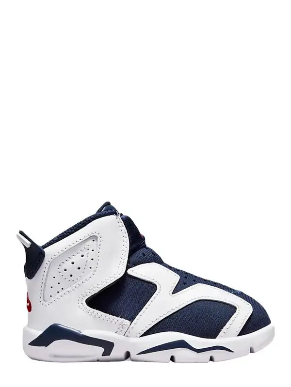 JORDAN 6 Retro Little Flex Olympic Sneakers - White/midnight Navy Blue/gym Red
