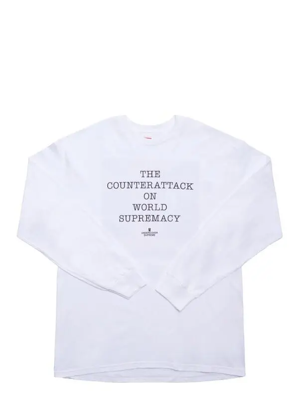 Supreme Undercover/public Enemy Counterattack Long Sleeve Tee Shirt - White