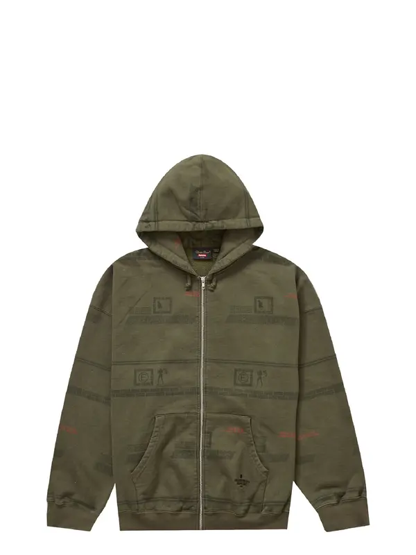 Supreme Undercover Zip-up Hooded Sweatshirt - Dark Olive