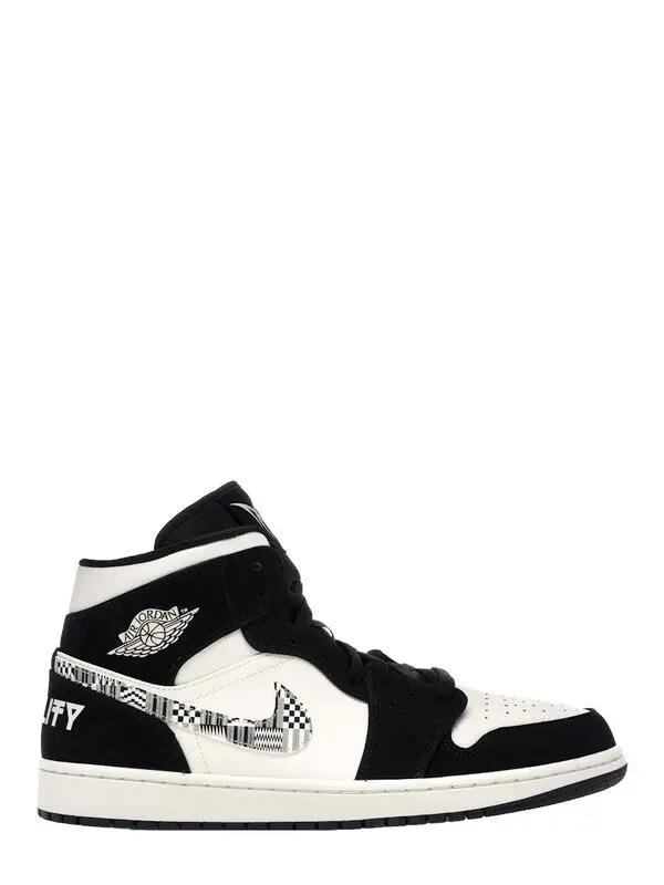 JORDAN 1 Mid Equality Sneakers - Black/sail