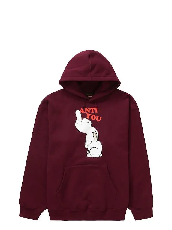 Supreme Undercover Anti You Hooded Sweatshirt - Burgundy