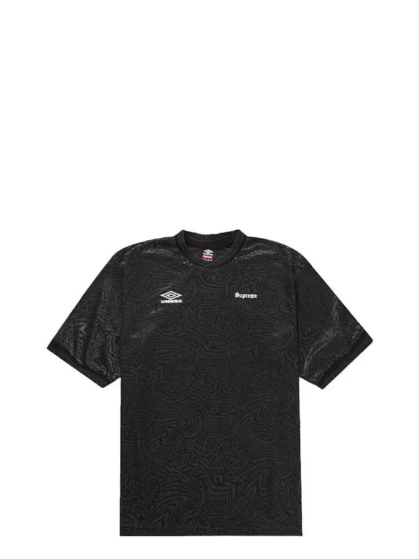 Supreme Umbro Jacquard Animal Print Soccer Jersey - Black