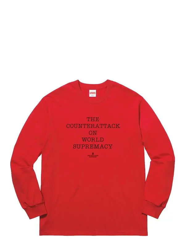 Supreme Undercover/public Enemy Counterattack Long Sleeve Tee Shirt - Red
