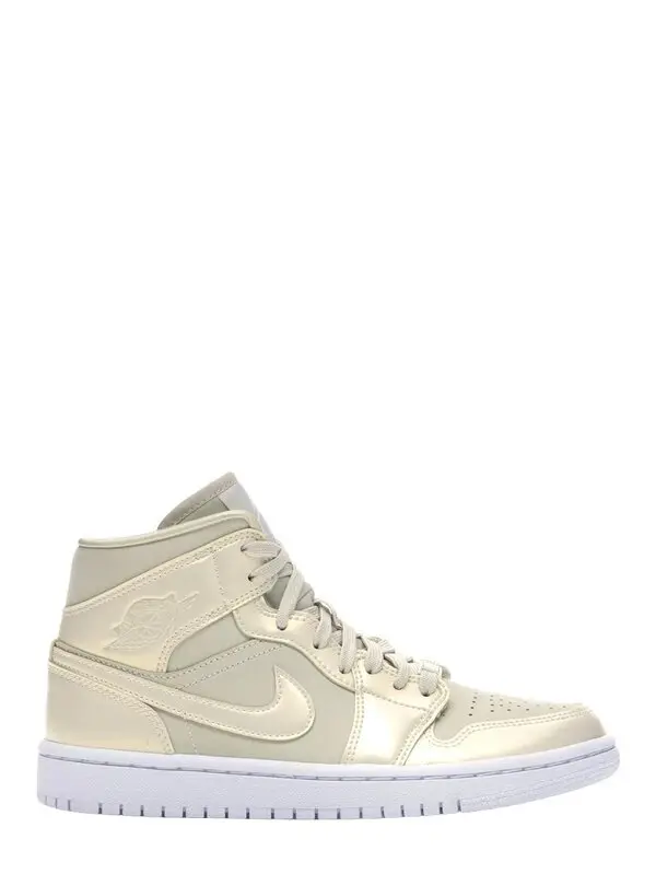 JORDAN 1 Mid High-top Sneakers - Goose Feather Yellow/lemon Yellow/white