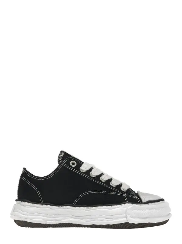 Mihara Yasuhiro Peterson 23 Og Sole Canvas Lowin Sneakers - Black/white
