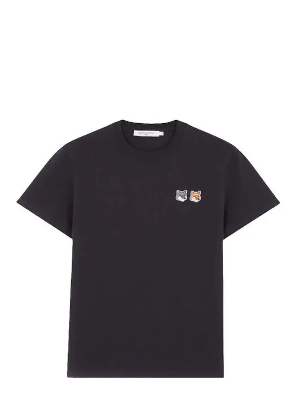 Maison Kitsuné Double Fox Head Patch Classic Teeshirt - Anthracite