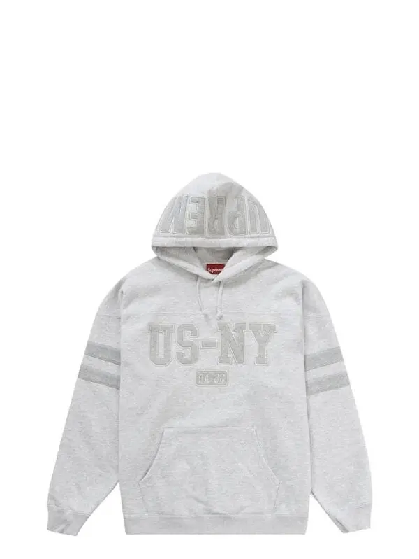 Supreme Usny Hooded Sweatshirt - Ash Grey