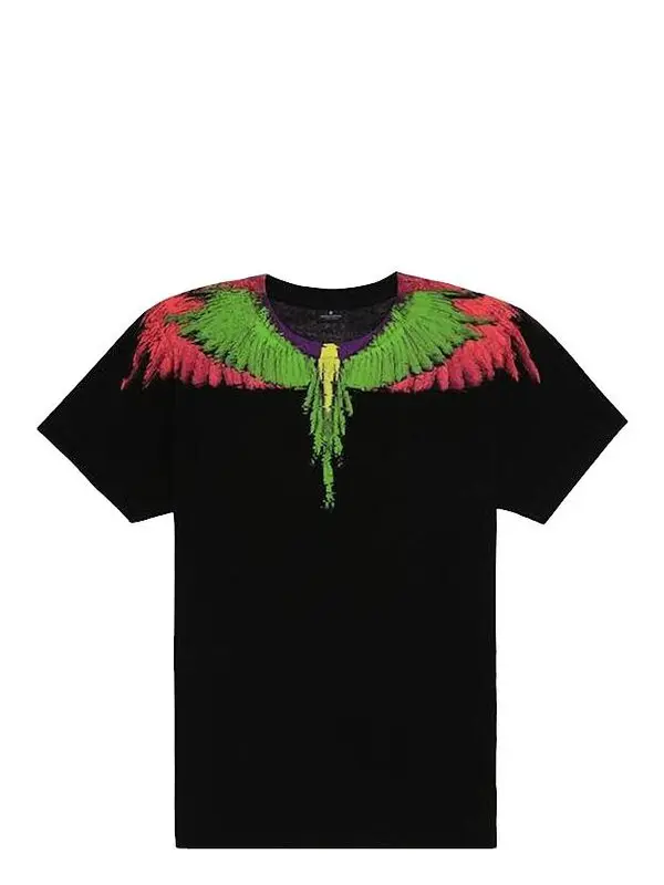 MARCELO BURLON COUNTY OF MILAN Wing T-shirt - Black Green Pink