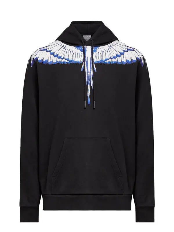 MARCELO BURLON COUNTY OF MILAN Wings Hoodie - Black/blue/white