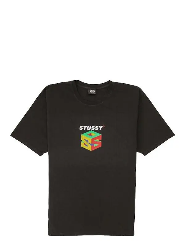 StÜssy S64 Pigment Dyed Tee Shirt - Black