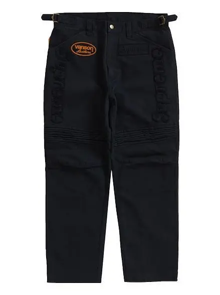 Supreme Vanson Leathers Cordura Denim Racing Pant - Black