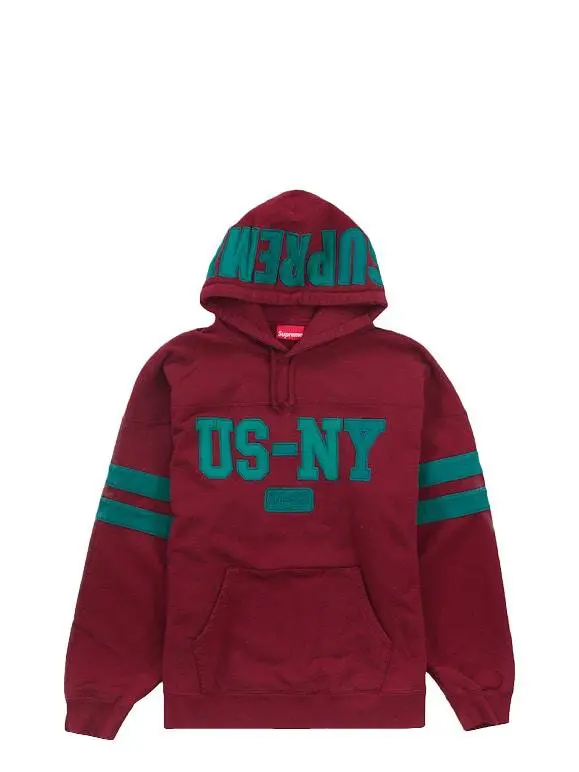 Supreme Usny Hooded Sweatshirt - Cardinal
