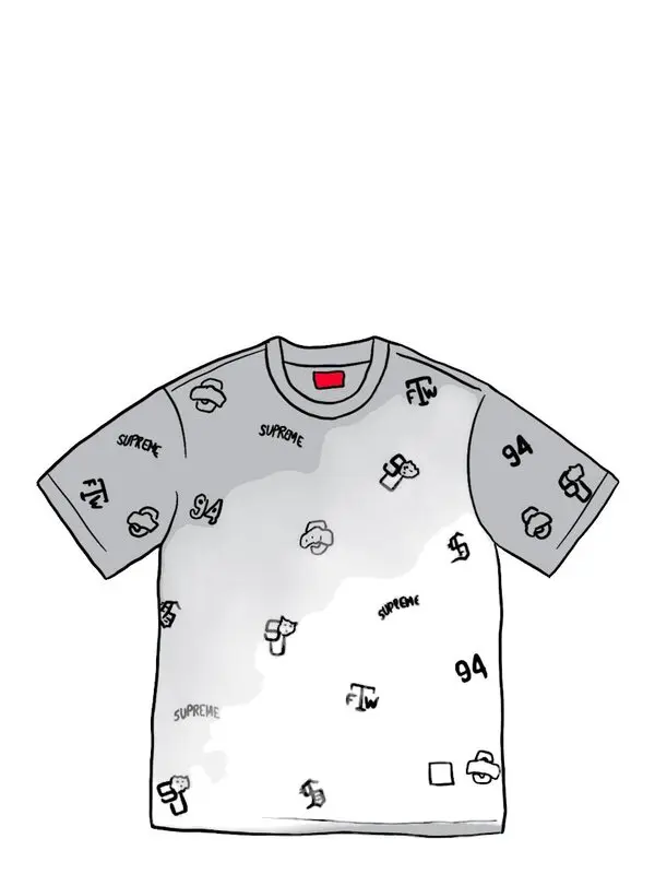 Supreme University Short Sleeve Top - Heather Grey