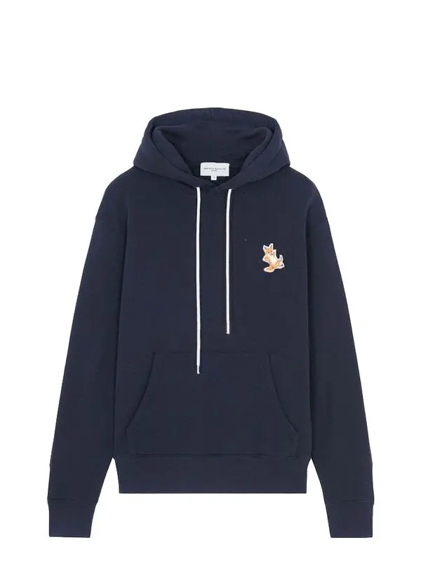 Maison Kitsuné Chillax Fox Patch Classic Hoodie - Navy Blue