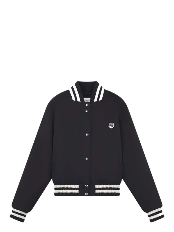 Maison Kitsuné Cotton Satin Teddy Blouson - Black