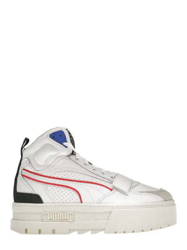 PUMA Mayze Mid High-top Sneakers - White/whisper White/blue