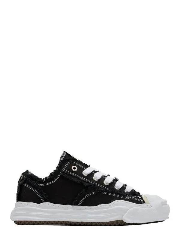 Mihara Yasuhiro Hank Og Sole Canvas Low Sneakers - Black/white