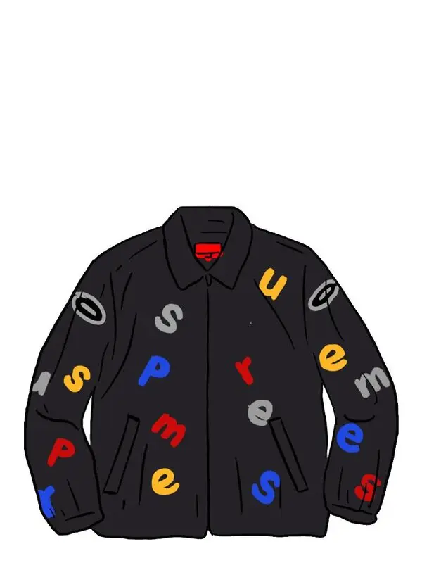Supreme Vanson Leathers Letters Cordura Jacket - Black