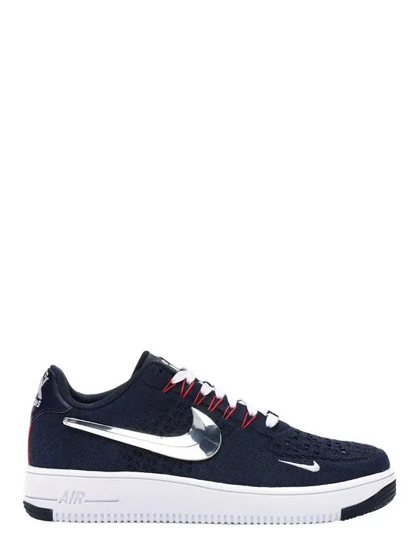 Nike Air Force 1 Ultra Flyknit Patriots 6x Champs Sneakers - College Navy Blue/university Red/white