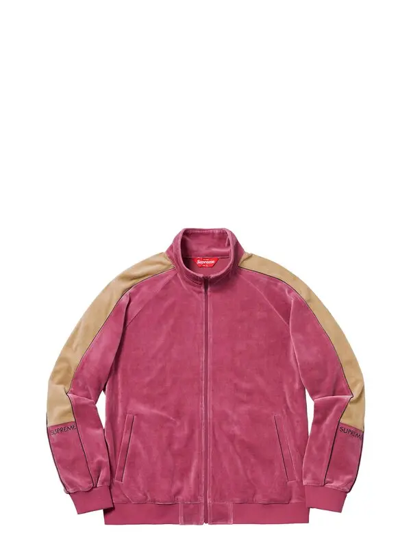 Supreme Velour Track Jacket - Pink