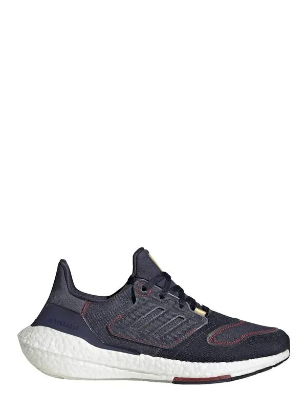 Adidas Ultra Boost 22 Denim Sneakers - Shadow Navy Blue/vivid Red