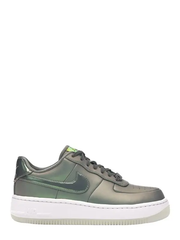 Nike Air Force 1 Upstep Low Shine Sneakers - Dark Stucco/white