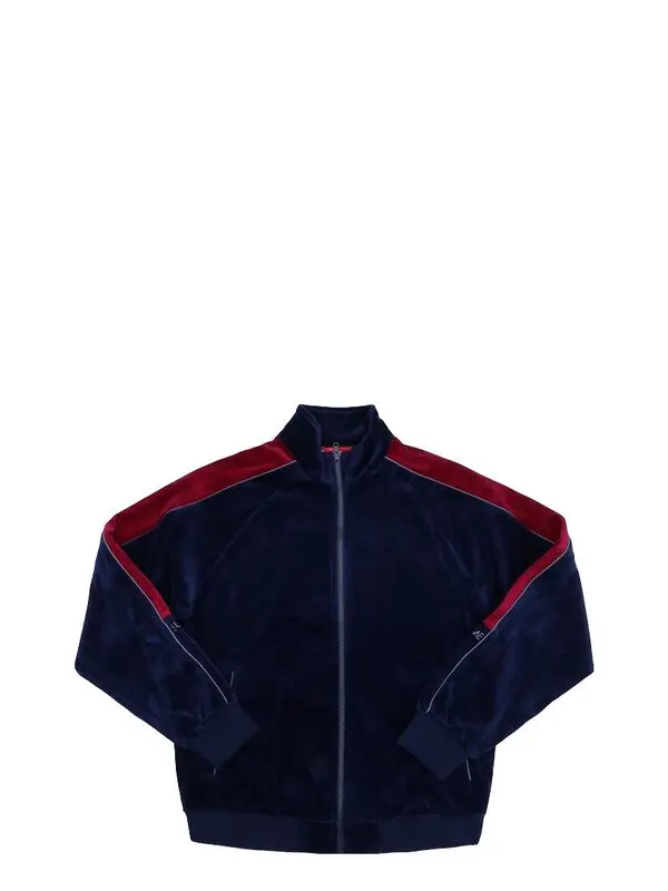Supreme Velour Track Jacket - Navy Blue