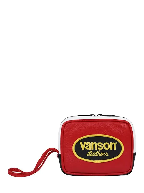 Supreme Vanson Leather Wristlet - Red