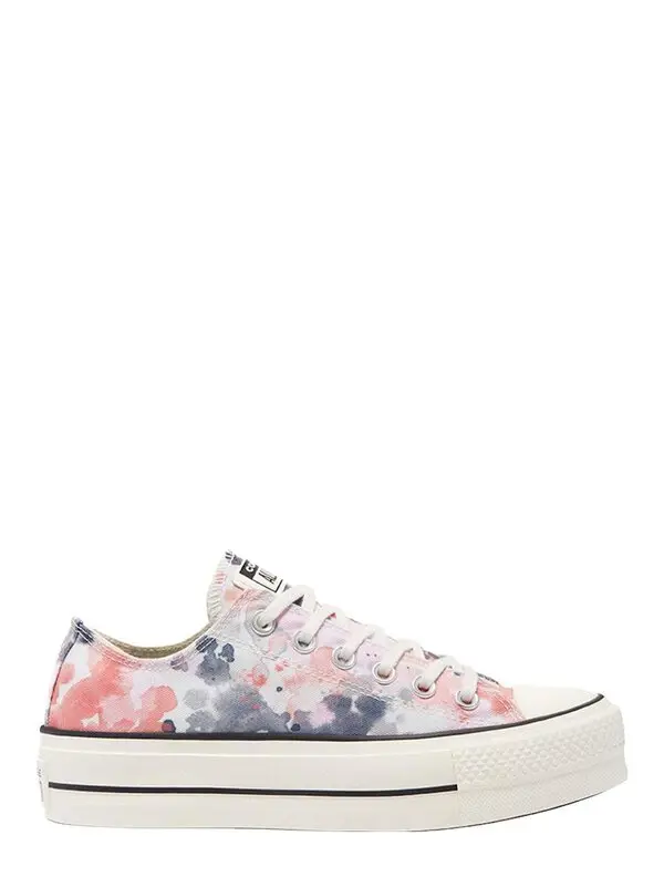 CONVERSE Chuck Taylor All Star Lift Ox Summer Fest Watercolor Sneakers - Egret/terracotta Pink/black