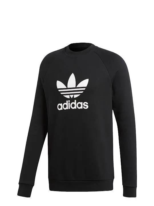 Adidas Trifoilo Warmup Crew Sweatshirt - Black/white