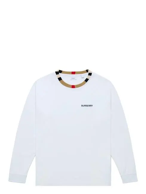Burberry Long Sleeve Icon T-shirt - White