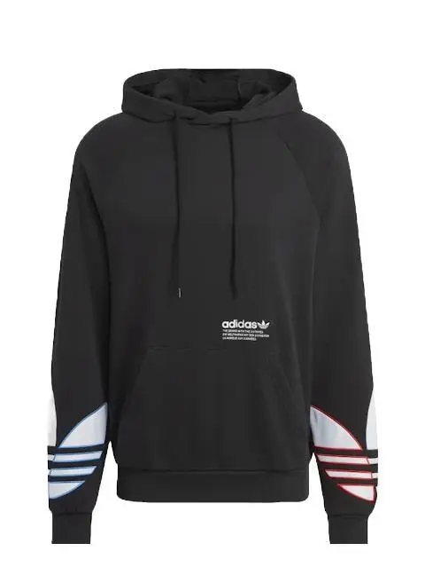 Adidas Tricolor Trefoil Pullover Hoodie - Black