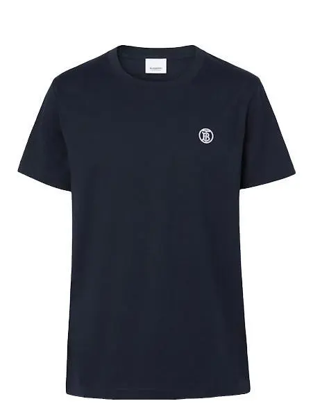 Burberry Monogram Motif Cotton T-shirt - Caol Blue/white