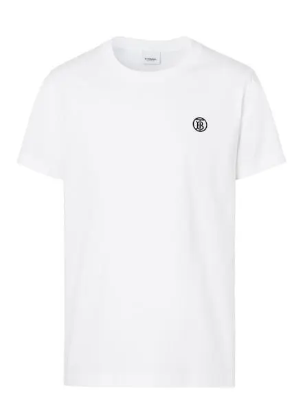 Burberry Monogram Motif Cotton T-shirt - White/black