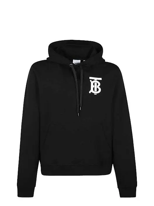 Burberry Cotton Monogram Hoodie - Black