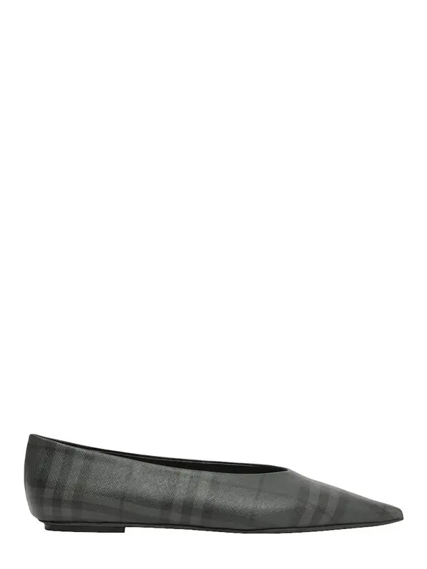 Burberry Madelina Ballerina Flat - Gray/check