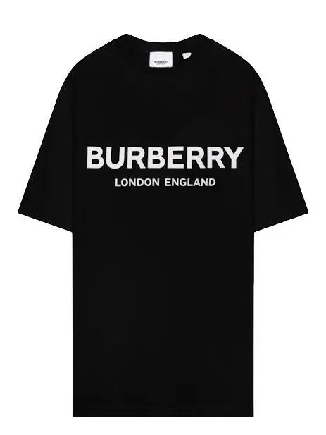 Burberry Logo Print T-shirt - Black