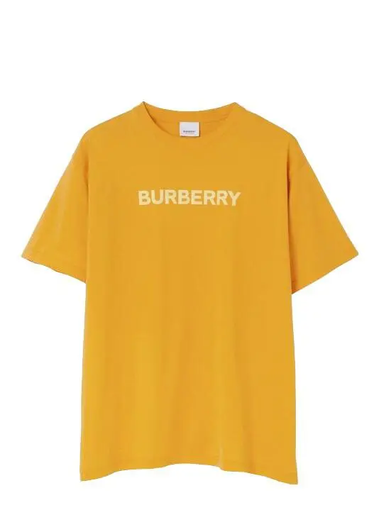 Burberry Logo Print Cotton T-shirt - Yellow