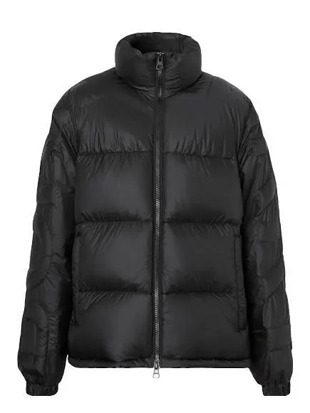 Burberry Logo Quilted Puffer Jacket - Black