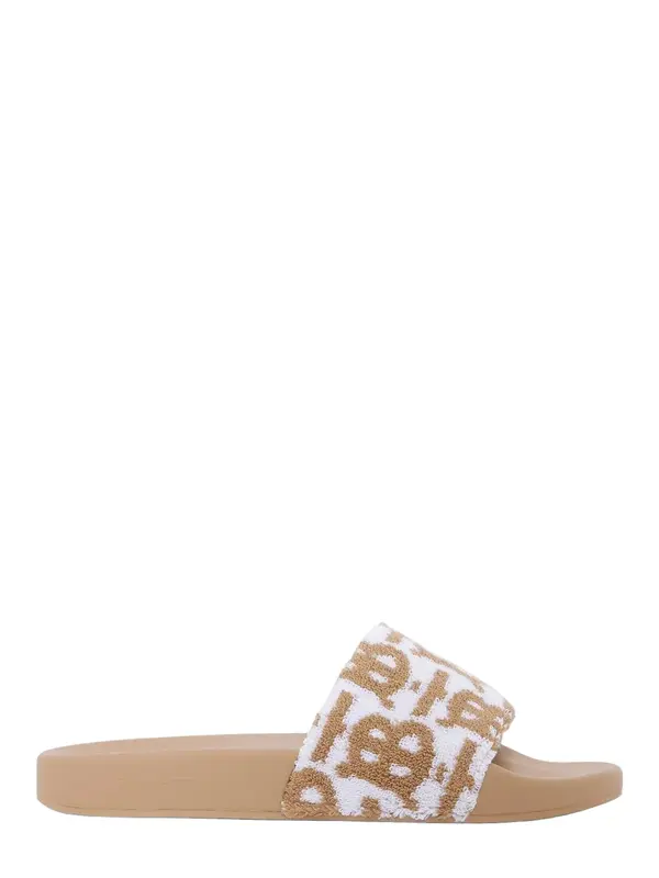 Burberry Monogram Furley Slide - Beige