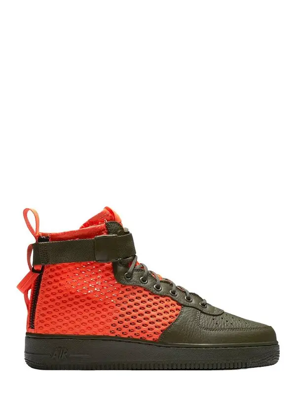 Nike Sf Air Force 1 Mid - Cargo Khaki/total Crimson