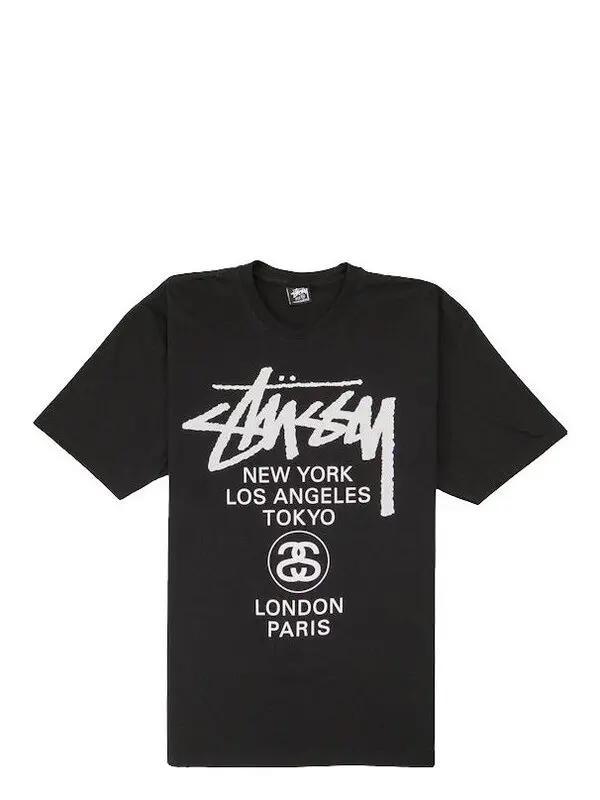 StÜssy World Tour T-shirt - Black