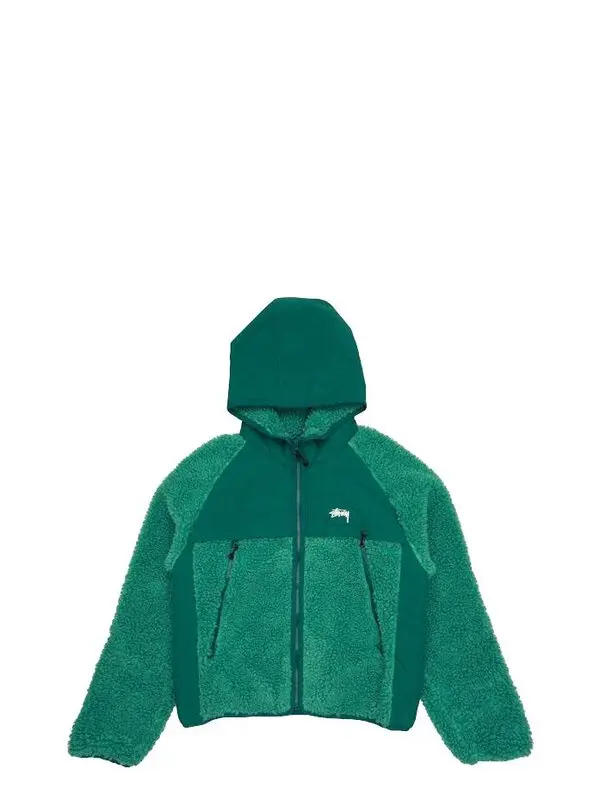 StÜssy Sherpa Paneled Hooded Jacket - Teal